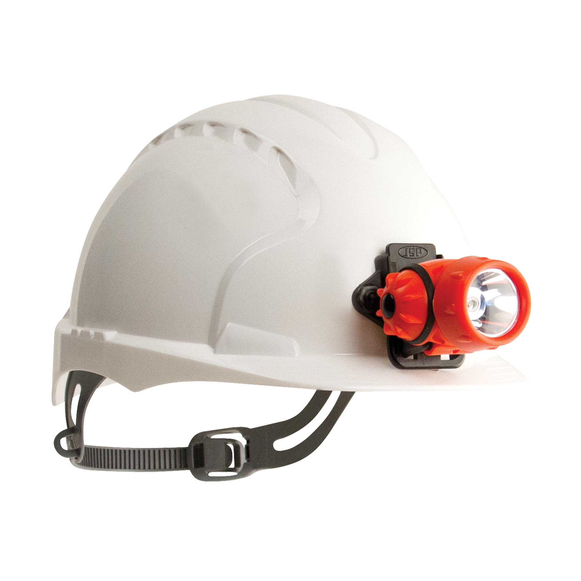 CREE Q5 LED Safety Helmet Mounted Lamp - Hi-Vis Orange